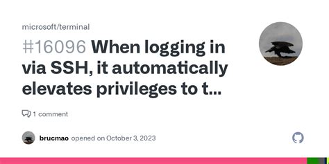 when logging in via ssh it automatically elevates privileges to the