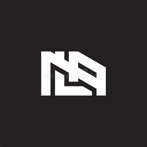 Letters Mla Simple Stripes Overlapping Lines Logo Vector Stock Vector