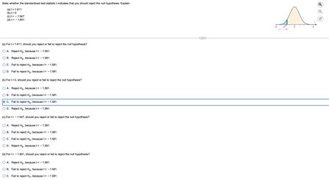 Solved 1 ﻿state Whether The Standardized Test Statistic T