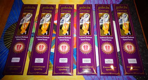 Gokula Incense Rose And Saffron Royal Vrindavan Flower Sandalwood