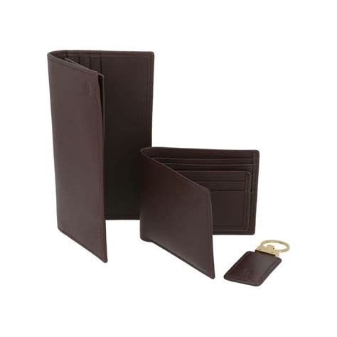 Buy Online Jafferjees Genuine Leather The Louvre Wallet Set For Men Set Of 3 In Uae