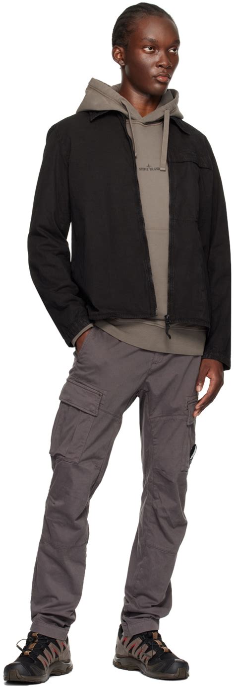 Stone Island Black Garment Dyed Shirt Stone Island