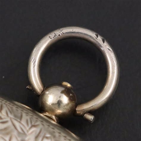 Edwin Joseph Houlston Sterling Silver Engraved Coin Holder 1909 Ebth