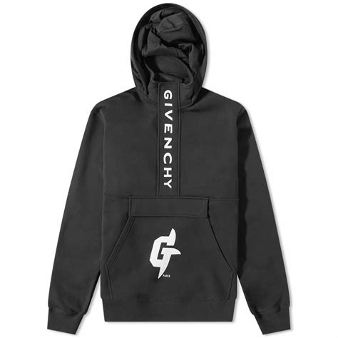 Givenchy Mens G Logo Half Zip Hoody In Black Givenchy
