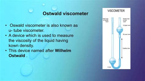Capillary Viscometer And Its Typesrpptx