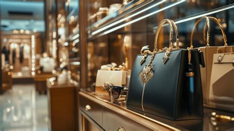 Luxurious Designer Handbags Displayed In A Highend Boutique With