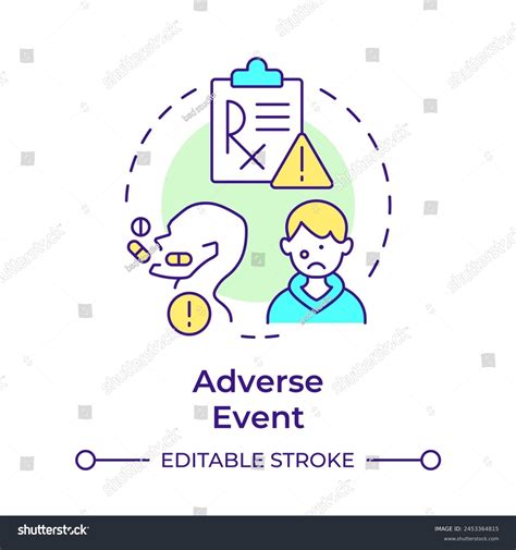 adverse event multi color concept icon stock vector royalty free