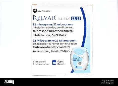 Asthma Inhaler Box Containing An Inhaler Used To Deliver The