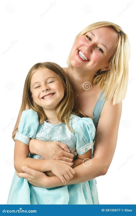 Mutter Mit Der Tochter Getrennt Stockbild Bild Von Umarmung