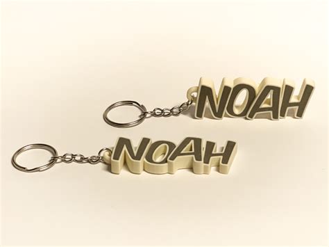Beautiful Keychain With The Name Noah By 3d Pitti Makerworld Download Free 3d Models