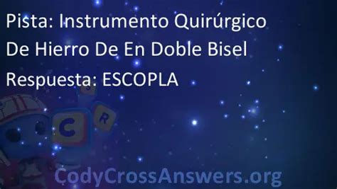Instrumento Quirúrgico De Hierro De En Doble Bisel Respuestas