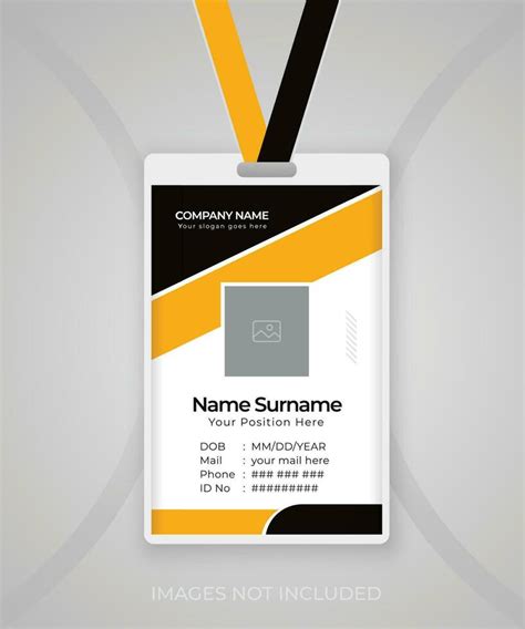 Modern And Clean Business Id Card Template Design Professional Id Card Design Template With A