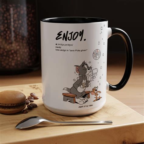Funny Enjoy Mug Cartoon Coffee Cup Tom And Jerry Inspired Mug T