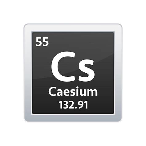 Premium Vector Caesium Symbol Chemical Element Of The Periodic Table