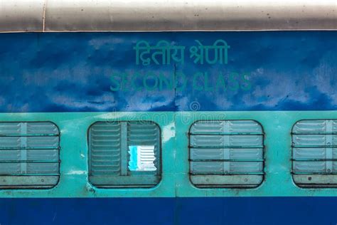 Indian Train Second Class Coach Stock Image Image Of Land Locomotive