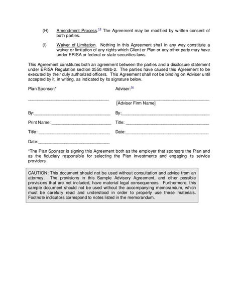 Fiduciary Agreement Template
