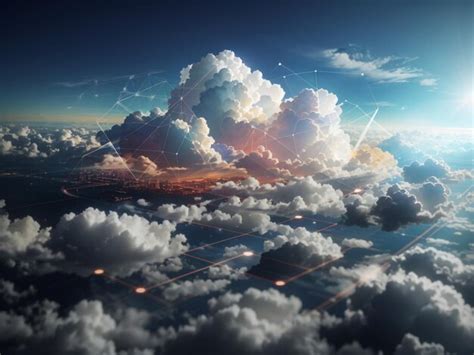 Premium Photo Cloud Computing Concept Abstract Cloud Connections