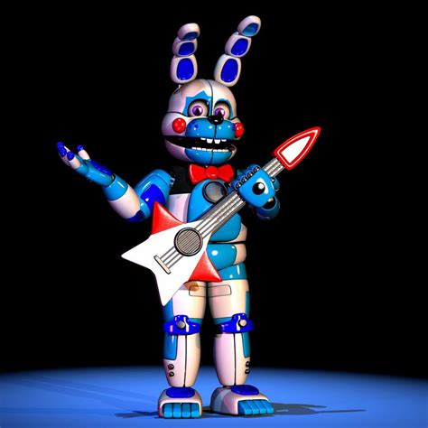 Five Nights At Freddys Cartoon Character With Electric Guitar Toy
