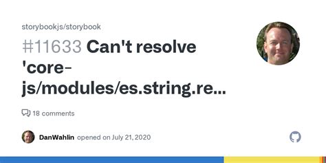 Cant Resolve Core Jsmodulesesstringreplace With Storybook 600