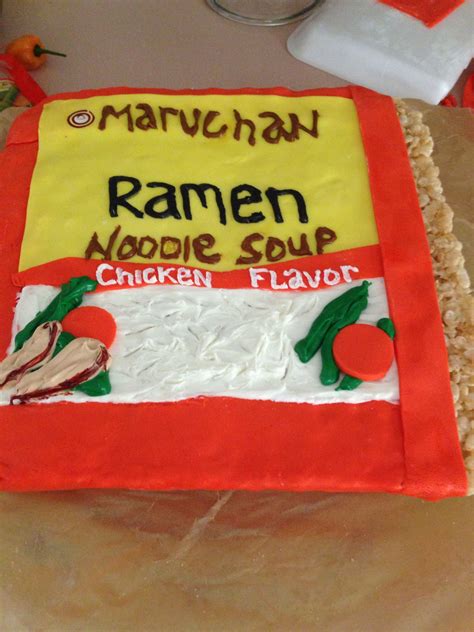 Ramen Noodle Birthday Cake