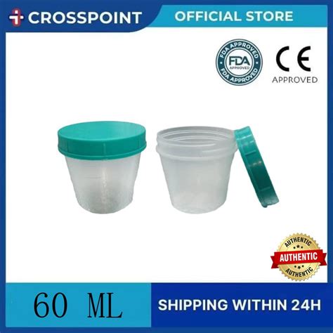 Crosspoint Urine And Stool Specimen Container With Label Sterile 60ml
