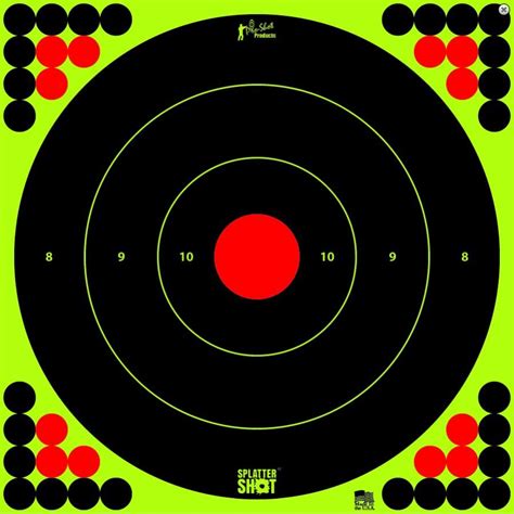 Pro Shot 17 25 Splatter Shot® Green Bulls Eye Target 5 Pack