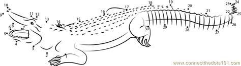 Alligator Open Mouth Dot To Dot Printable Worksheet Connect The Dots