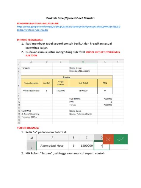Praktek Excel 1 Pdf