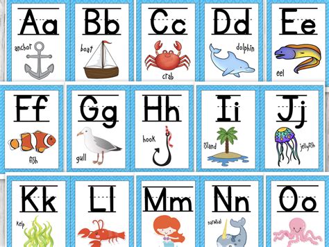 Ocean Under The Sea Alphabet Posters Made By Teachers
