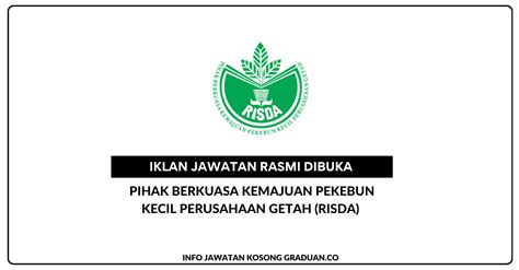 Permohonan Jawatan Kosong Pihak Berkuasa Kemajuan Pekebun Kecil Perusahaan Getah Risda