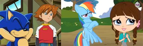Sonic The Hedgehog Chris Thorndyke Rainbow Dash And Blythe Baxter