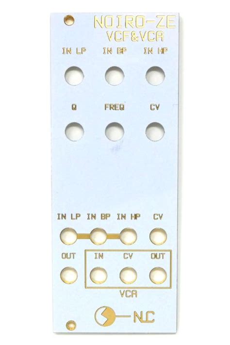 Noiro Ze Vcf And Vca Panel Nonlinear Circuits Modular Addict Synth Diy