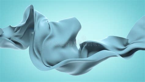 Abstract Wave Fabric Movement Dynamic Orange Color Stock Illustration