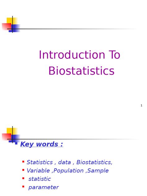 Lect 1 Introduction To Biostatistics Pdf Statistics Biostatistics