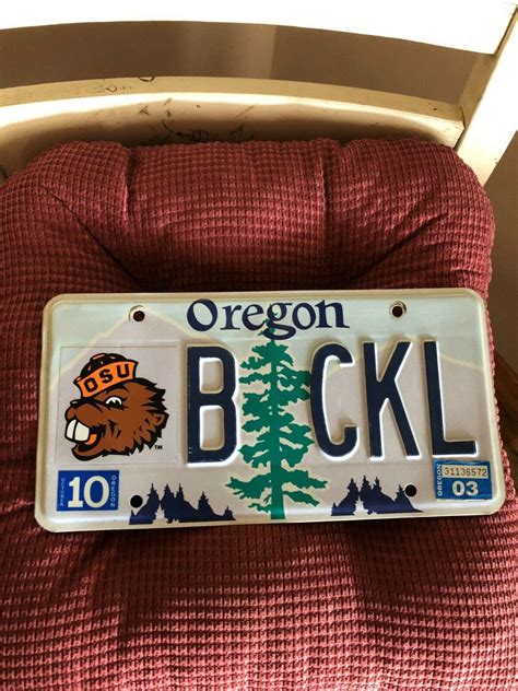 Oregon State University Beavers Alumni License Plate Osu Corvallis