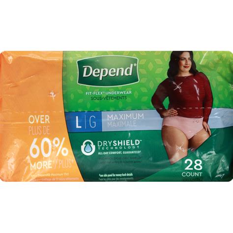 Depend Fit Flex Adult Incontinence Underwear For Women Maximum