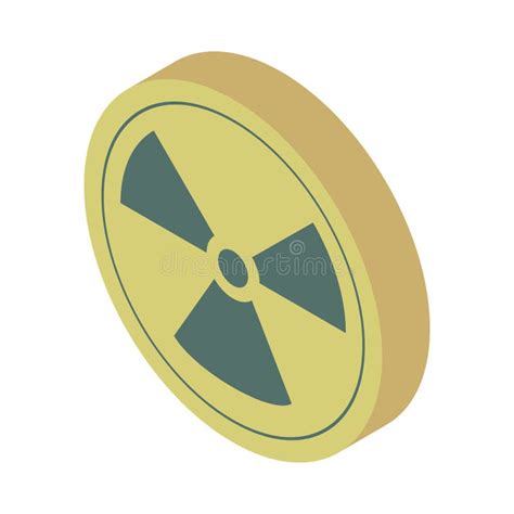 Nuclear Caution Signal Isolated Icon Stock Vector Illustration Of