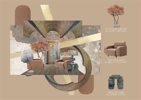 Interior Design Collages On Behance Interior Design Drawings