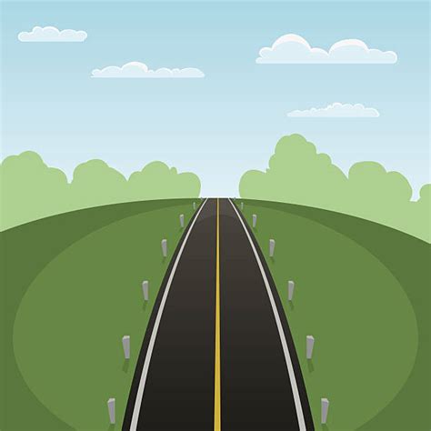 Asphalt Driveway Cartoon Illustrations Royalty Free Vector Graphics