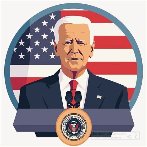 President And Flag Clip Art