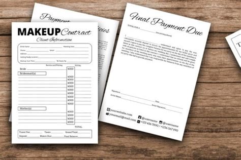 Makeup Contract Template Graphic By Craftsmaker · Creative Fabrica