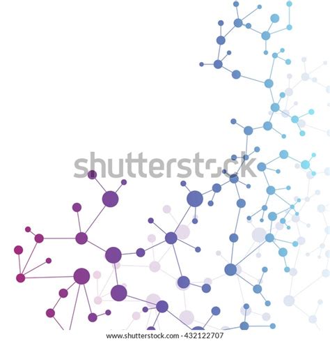 Molecule Communication Connected Dots Lines Science Stock Vector Royalty Free 432122707