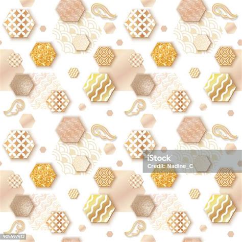 일본 완벽 한 패턴 브로슈어 서식 파일 또는 유행 오리엔탈 스타일 푸른 중국 동부 장식 유행 벡터 패션 초대 3 차원 기하학적 인 도형 배경 0명에 대한 스톡 벡터 아트 및