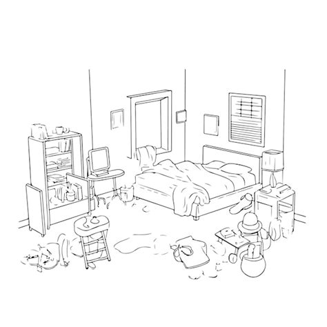 Premium Vector Sketch Hand Drawn Single Line Art Coloring Page Bad