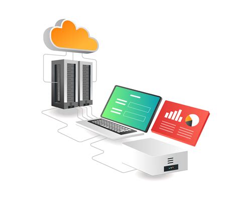Isometric Illustration Concept Server Data Analysis Network 5638048