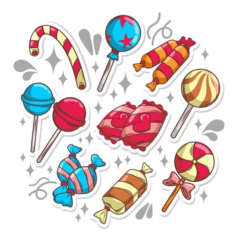 Premium Vector Candy Collection Set Illustration Art