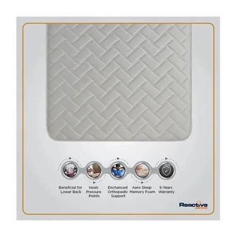 PU Foam And Fabric White And Beige Springfit Reactive Ortho Mattress For Home X X Inch