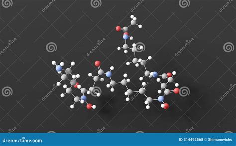 Deferoxamine Molecular Structure Antidotes Ball And Stick 3d Model