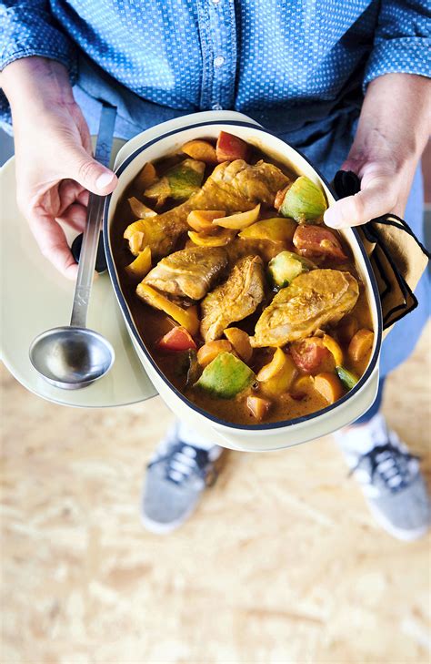 Poulet En Cocotte Exotique Coco Curry Et Tomate Recette Cuisine