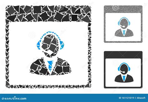 Reception Operator Calendar Page Vector Mesh 2d Model And Triangle Mosaic Icon Cartoondealer